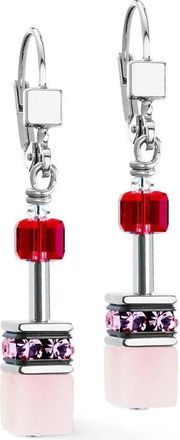 Coeur de Lion Ohrringe - GeoCUBE Iconic Ohrringe ros&eacute; - Gr. unisize - in Quarz - f&uuml;r Damen