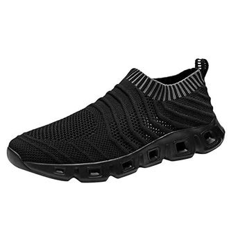 Generic Baskets &agrave; enfiler pour homme en maille respirante - Chaussures de sport l&eacute;g&egrave;res &agrave; fond plat - Chaussures bateau antid&eacute;rapantes - Chaussures de tennis 