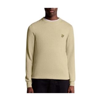Lyle & Scott Baumwoll-Merino-Pullover mit Rundhalsausschnitt - - Knitwear - Herren - Beige - S