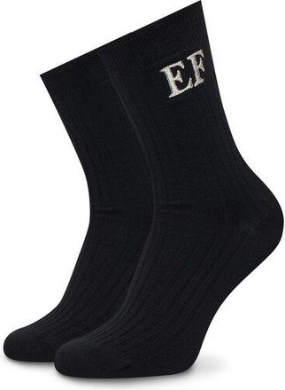 Elisabetta Franchi Lange Socken CZ-11A-67E2 Schwarz