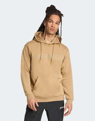 adidas Terrex Multi - Sweat &agrave; capuche avec grand logo - Carton-Brown