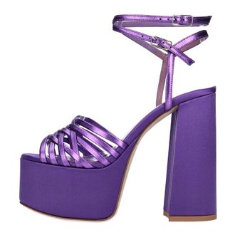 Lella Baldi Femme, Chaussures, Violet, Taille: 36 EU High Heel Sandales