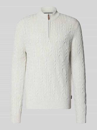 Fynch-Hatton Slim Fit Strickpullover aus Baumwoll-Woll-Mix