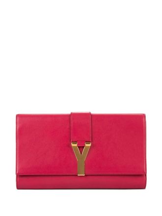 Saint Laurent Classic Y Line Clutch - Rosa