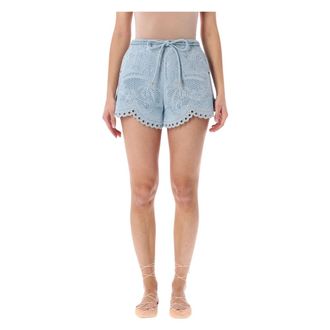 Zimmermann Damen, Shorts, Blau, LGr&ouml;&szlig;e