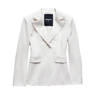 Patrizia Pepe Slim-Fit Gabardine Blazer - - Jackets - Damen - Wei&szlig; - M