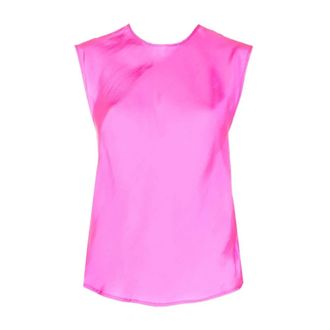 Forte_Forte Zeitgen&ouml;ssisches Habotai-Oberteil - - Blouses & Shirts - Damen - Rosa - XL