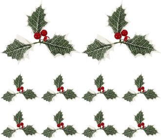 Heallily 10 St&uuml;ck Weihnachtsbeere K&uuml;nstliche Kleine Beeren Gef&auml;lschte Beeren f&uuml;r Weihnachtsbaum DIY Dekorativ