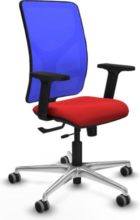 Piqueras y Crespo Home Office B&uuml;rostuhl mit 2D-Armlehnen, h&ouml;henverstellbare Lendenwirbelst&uuml;tze, ausgestattet mit Syncro/Traslack und Schneideschaum, mit Rollen 65 mm, P