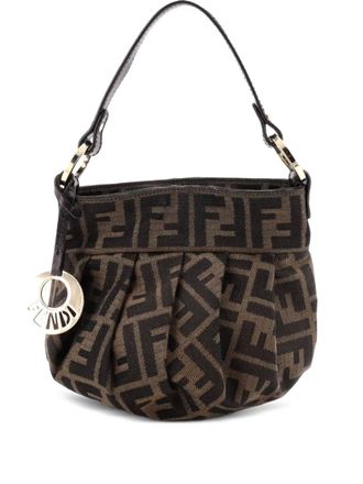 Fendi mini sac cabas Chef Handle Bag en toile Zucca - Marron