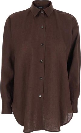 Pla&icirc;n Plain, Femme, Blouses et Chemises, Brun, Taille: 38 FR Chemise en lin