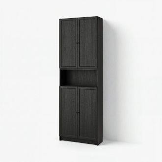 IKEA BILLY / OXBERG Regalkombination mit T&uuml;ren/Aufsatz