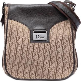 Dior Sac bandouli&egrave;re en toile Pre-owned - Femme - Pre-owned - Brun - Taille: ONE Size