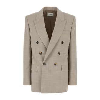 Saint Laurent Veste Toile Laine - - Jackets - Damen - Beige - XL