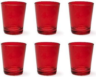 Excelsa Portofino Lot de 6 verres, rouge, 30 Cl., verre souffl&eacute;