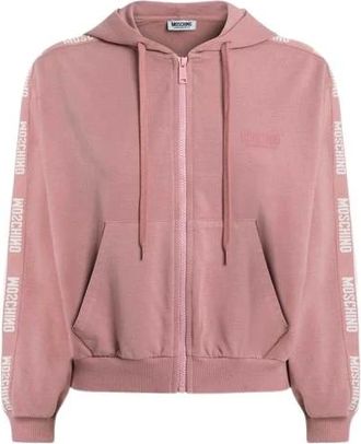 Moschino unisex, Sweatshirts et sweats &agrave; capuche, Rose, Taille: S SweaT-shirt en coton teint en pi&egrave;ce