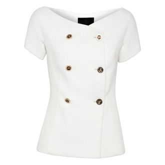 Philipp Plein Kurz&auml;rmliger- zweireihiger Blazer - - Blouses & Shirts - Damen - Beige - XS