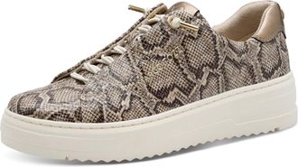 Marco Tozzi Marco Tozzi Damen Sneaker flach mit Wechselfußbett Freizeit, Mehrfarbig (Dune Structure), 36 EU