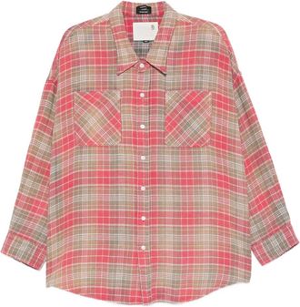 R13 Kariertes Hemd - Rot