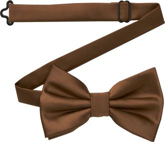 DonDon Fliege Herren handgefertigt Seiden-Look 12 x 6 cm Fliege Kupfer