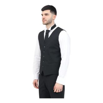 Selected Homme, Costumes, Noir, Taille: XL Gilet de costume slim en m&eacute;lange de viscose