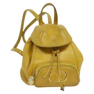 Dior Pre-owned Cuir sacs-dior - Femme - Pre-owned - Jaune - Taille: ONE Size