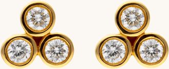 Cada Cada Ohrringe 3 Stones Diamond gold