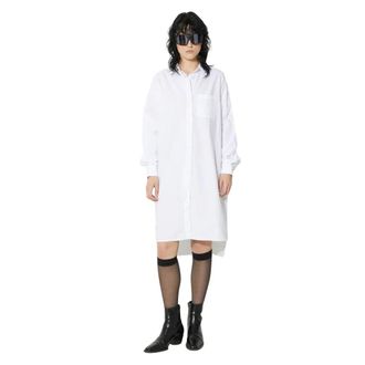 Fiorucci Angels Patch Midi Shirt Dress - - Dresses - Damen - Wei&szlig; - S