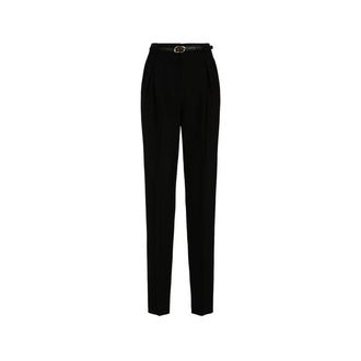 Max Mara Pantalon carotte uni &agrave; plis