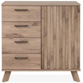 Finori Finori - calicosy - Buffet 4 Tiroirs 1 Porte D&eacute;cor Ch&ecirc;ne L85 cm - opole