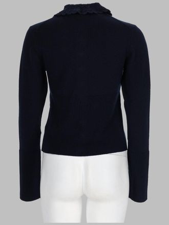 Chlo&eacute; Knit Wool Cardigan - Blue
