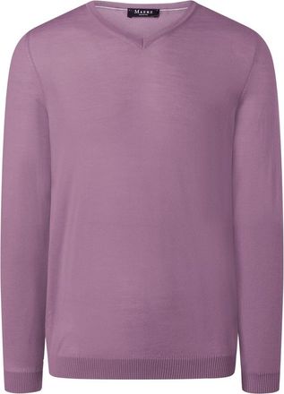 Maerz Leichter Pullover aus Merinowolle mit V-Ausschnitt in