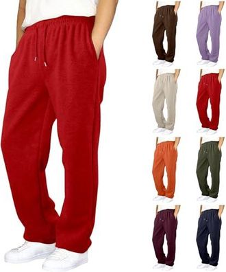 Generic Pantalon de jogging ample pour homme - Ourlet ouvert - Doublure en polaire - Pantalon de sport avec poches - Pantalon de randonn&eacute;e en plein air - Pant