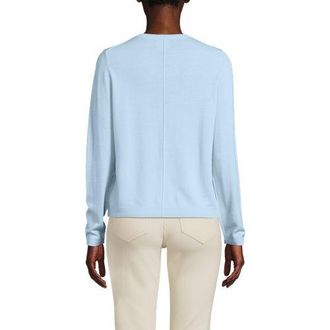 Lands End Merino-Pullover, Damen, Gr&ouml;&szlig;e:48-50 regular, Blau, Wolle, by Lands End