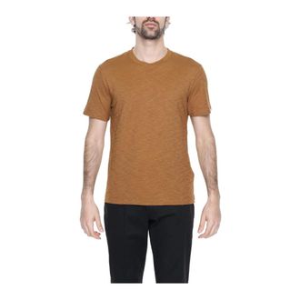 Liu Jo Crew Neck TShirt Textured Style - - Tops - Herren - Braun - XL