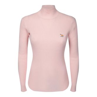 Maison Kitsun&eacute; Baby Fox Patch Rollkragenpullover - - Knitwear - Damen - Rosa - L