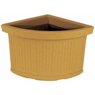 Monacis Monacis - Eckige Vase Millerighe aus Harz Made in Italy Dekoration f&uuml;r Blumen und Pflanzen -50 cm / Impruneta Farbe