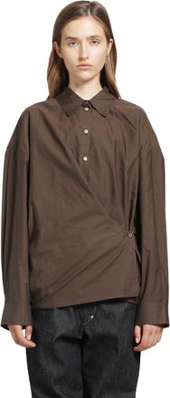 Christophe Lemaire Straight Collar Twisted Shirt