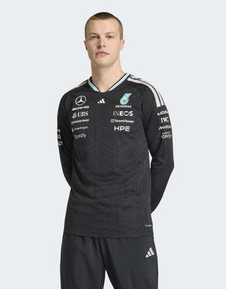 adidas adidas Performance - Mercedes-AMG Petronas Formel 1 Team Driver - Lang&auml;rmliges Authentic-Trikot in Schwarz