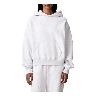 Sporty & Rich SweaT-shirt &agrave; capuche Serif Logo - Femme - Sweatshirts et sweats &agrave; capuche - Gris - Taille: 42 FR