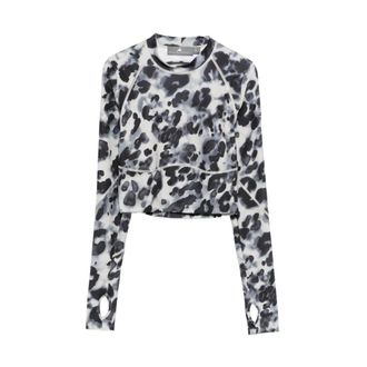 adidas by Stella McCartney Training Longsleeve Crop Printed Top - - Sport - Damen - Mehrfarbig - S
