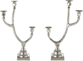 Premier Set mit 2 Geweih-Kerzenhaltern