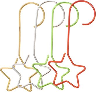 Cabilock 80st&uuml;cke S-f&ouml;rmige Weihnachtshaken Wiederverwendbare Strumpfhalter Weihnachtsstrumpfaufh&auml;nger Geschenkhaken Lichterkettenhaken f&uuml;r Weihnachtsbaumdekor