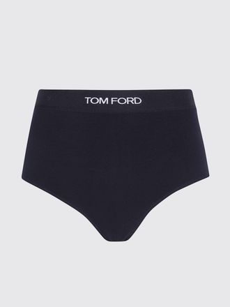 Tom Ford Culotte taille haute en modal et &eacute;lasthanne avec logo jacquard