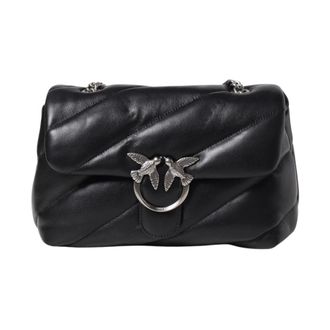 Pinko Pinko, Femme, Sacs, Noir, Taille: ONE Size Love Birds Sac Bandouli&egrave;re Cuir Matelass&eacute;