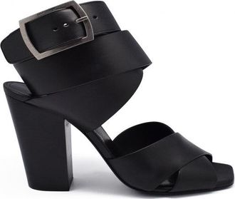 Saint Laurent Sandales de sangle de croisement Saint Laurent