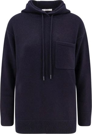 Max Mara Femme, Sweatshirts et sweats &agrave; capuche, Bleu, Taille: 38 FR Liana Hooded SweaT-shirt