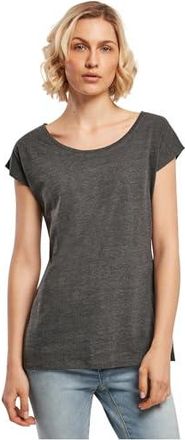 Build Your Brand T-Shirt Tendance à col Large pour Femme en Coton Disponible dans de Nombreuses Couleurs, Tailles XS-5XL, Charcoal, 5XL