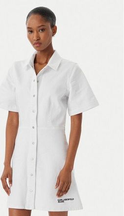 Karl Lagerfeld Jeanskleid B2W13056 Wei&szlig; Regular Fit
