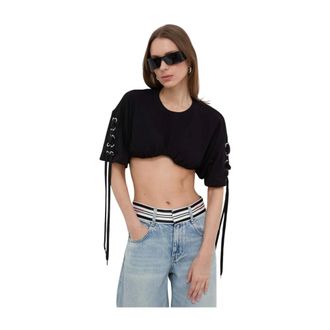Pinko Pinko, Femme, Tops, Noir, Taille: 42 FR T-shirt en coton